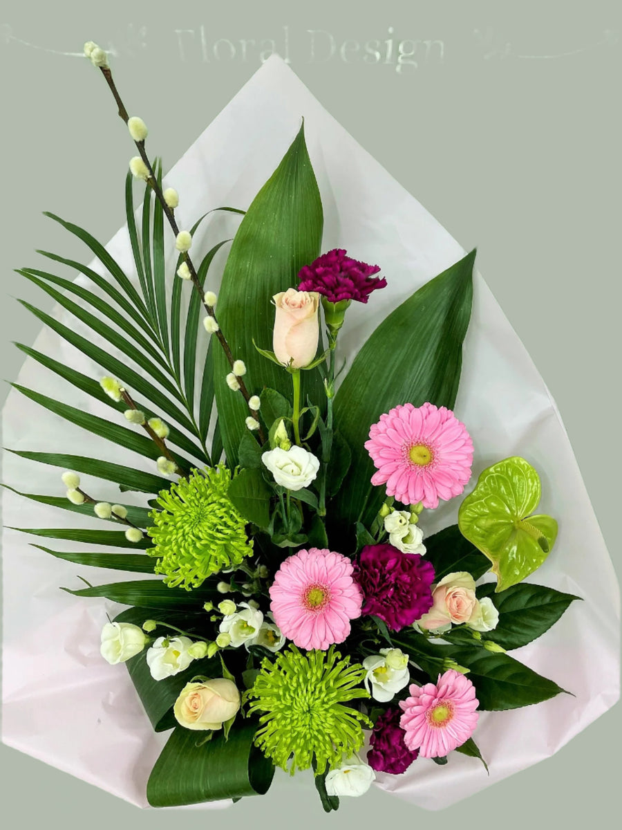 Modern Pastels Front Facing Arrangement-From – Amaryllis Floral Design