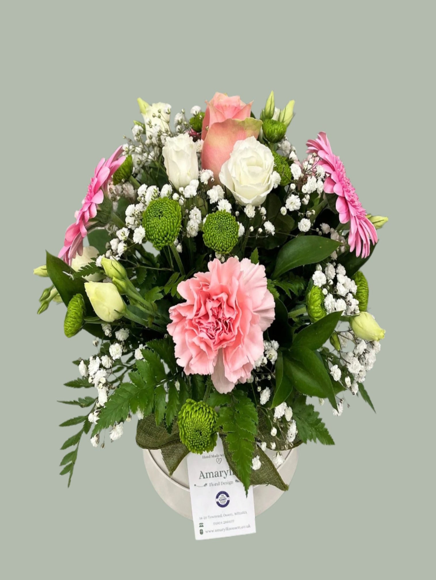 Hat Box Flower Arrangement- (Pastel Colours) -from – Amaryllis Floral ...